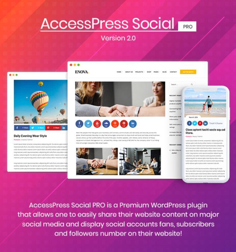 اشتراک‌گذاری صفحات وردپرس با افزونه AccessPress Social Pro - بیشتر با پرشین تولز
