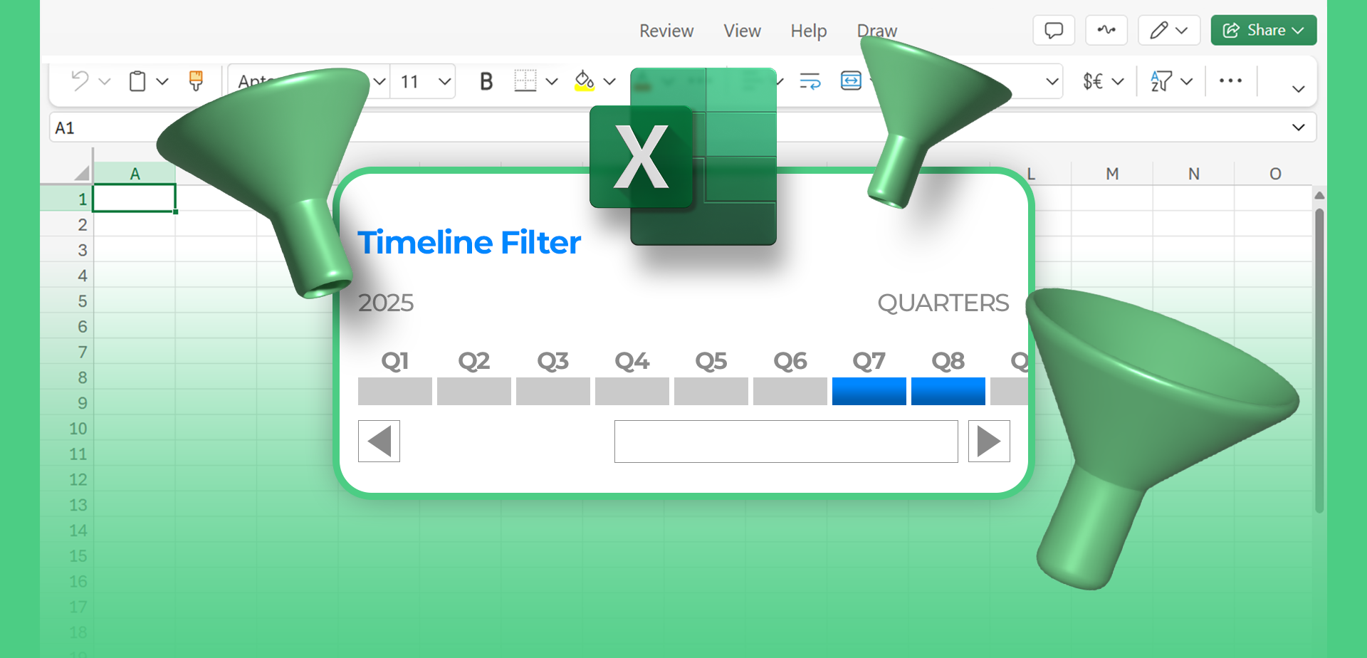 چگونه یک Timeline Filter در اکسل ایجاد کنیم؟ - بیشتر با پرشین تولز